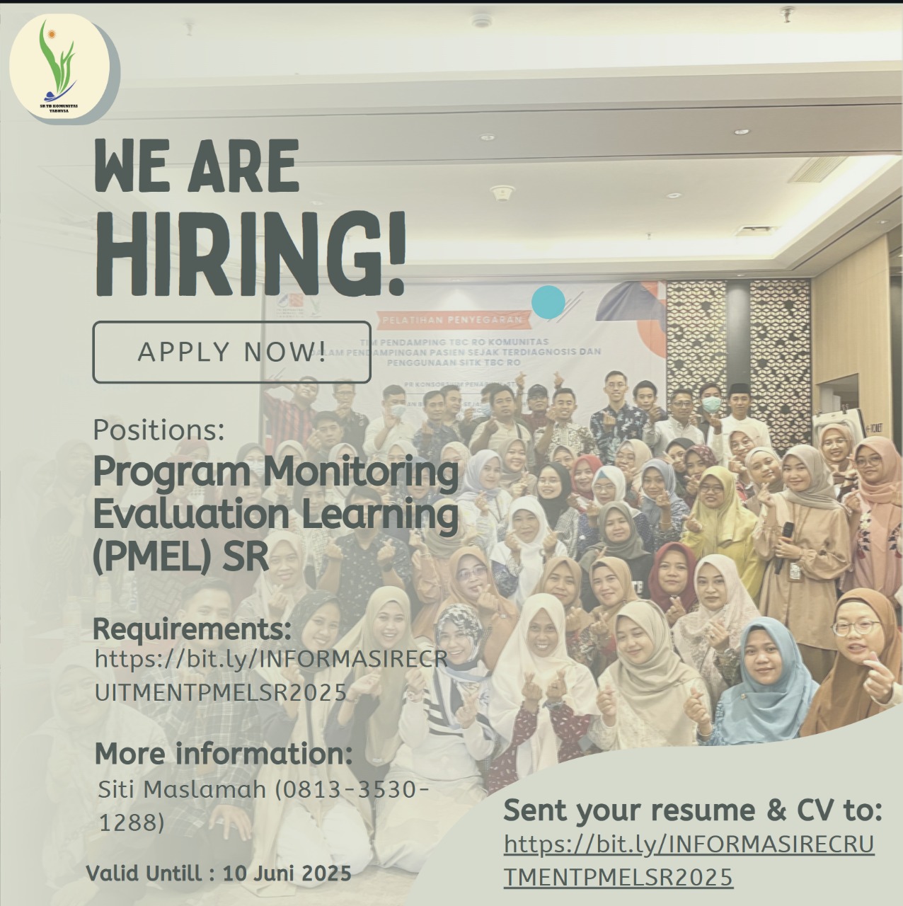 Rekrutmen Staf: Program Monitoring Evaluation Learning (PMEL) SR ...
